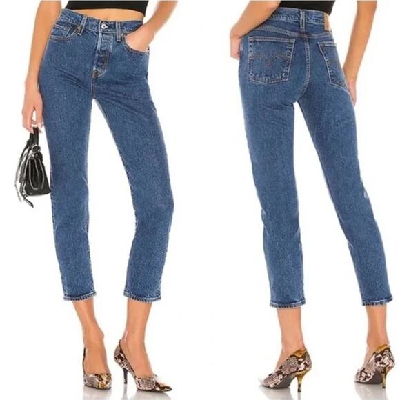 Levi's | Jeans | Levis Wedgie Denim Jeans Blue Size 28 High Rise Button Fly Classic Medium Wash ...